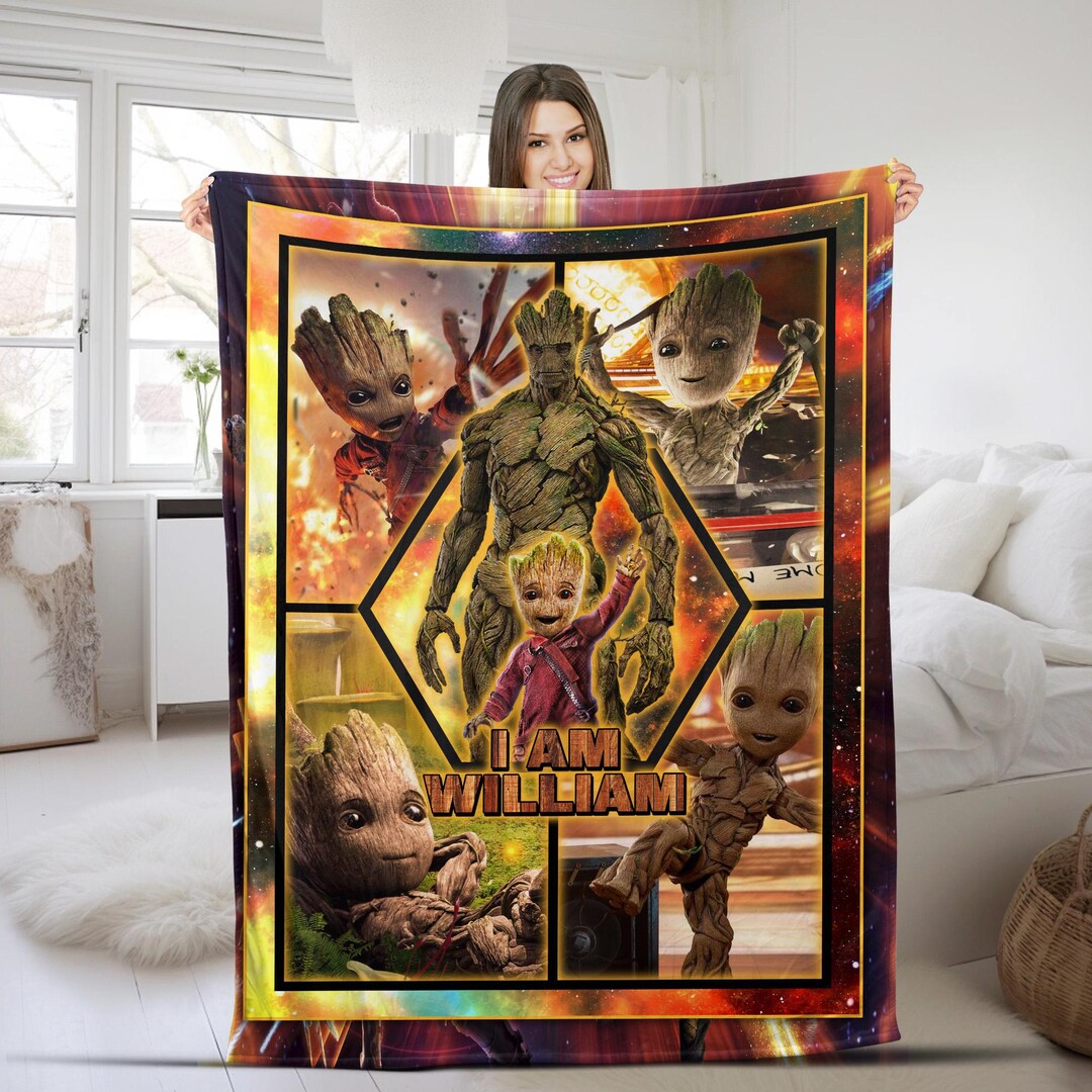 I Am Groot Guardians of the Galaxy Fleece Blanket, I Am Groot Baby ...