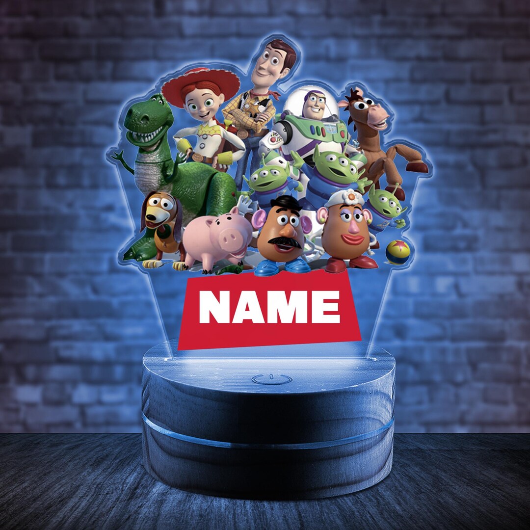 Personalized Disney Toy Story Night Light, Custom Buzz Lightyear, Woody ...