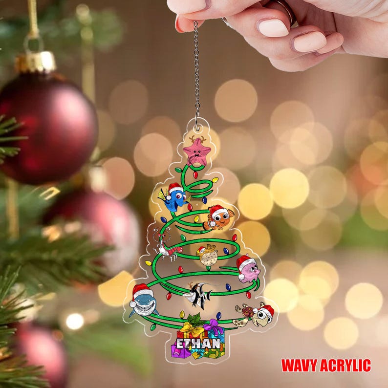 Personalized Finding Nemo Christmas Ornament, Fish Movie Character ...