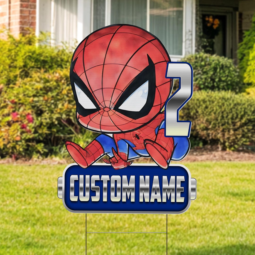 Spidey Birthday Sign, Avengers Birthday Yard Sign Cut Out, Superhero ...