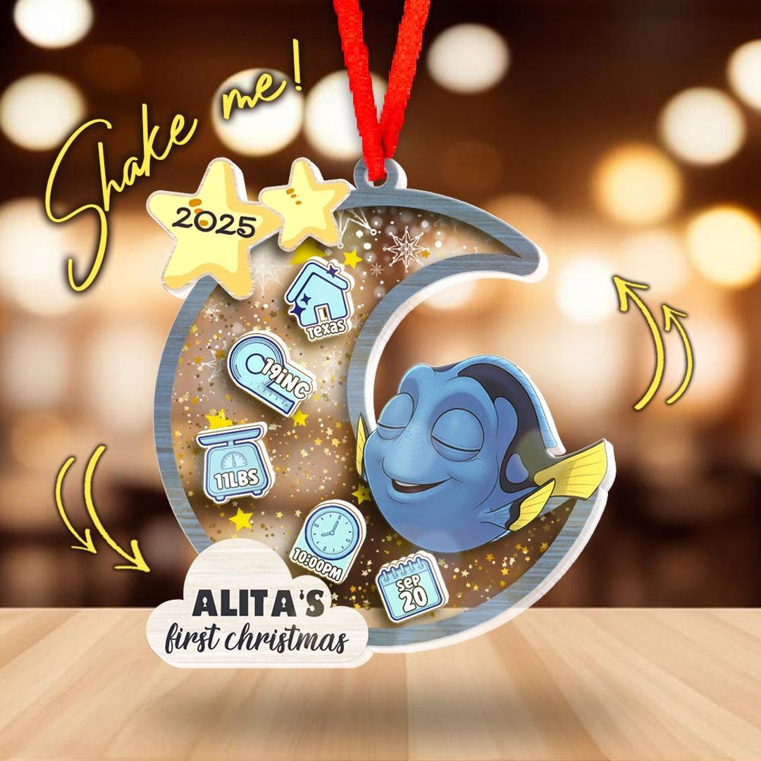 Disney Finding Nemo Dory Babys First Christmas Ornament 2025, Baby 1st ...