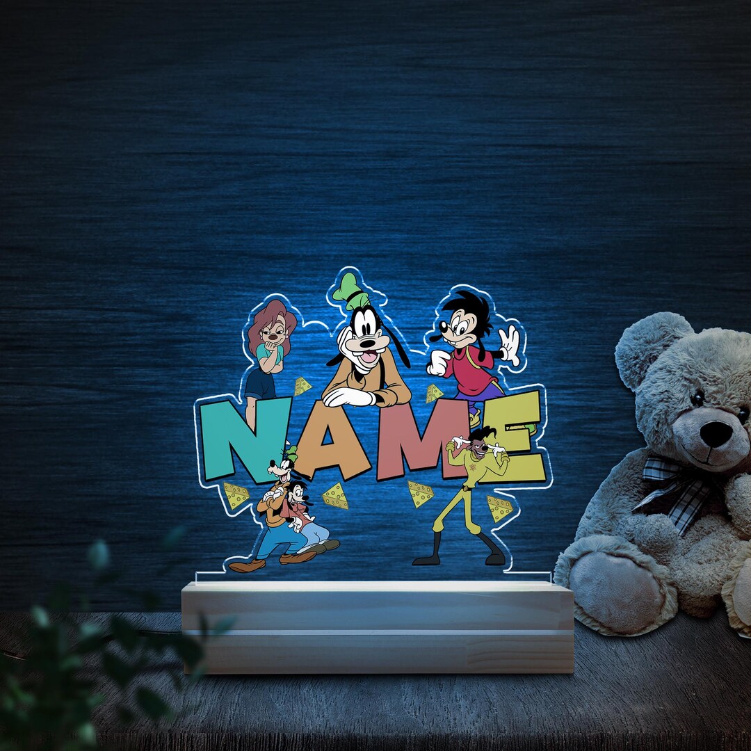 Custom Name Disney A Goofy Movie Characters Name Night Light ...