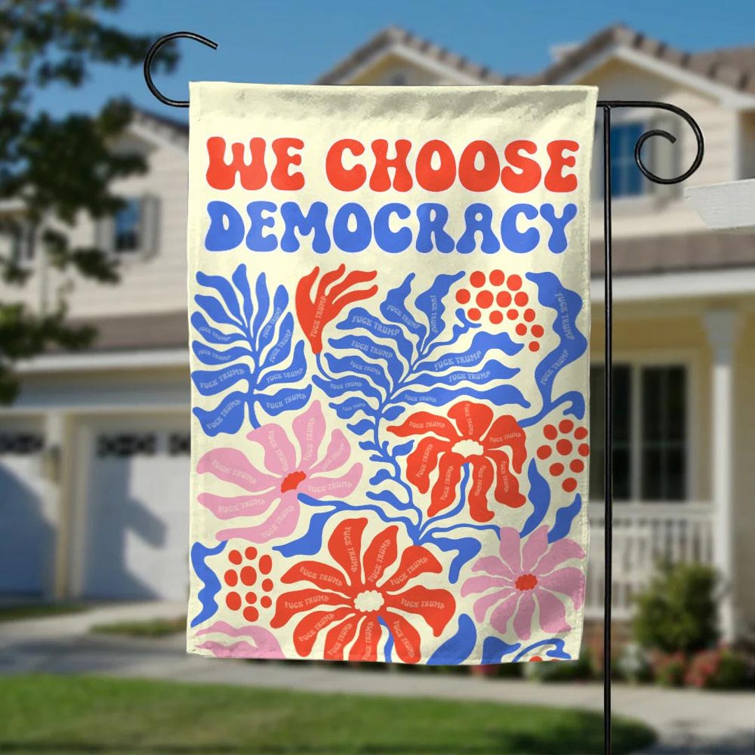 Subtle Anti Trump Garden Flag FDT Yard Sign Feminist Gift Anti Trump ...