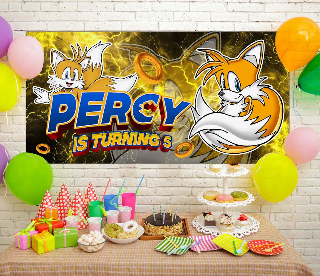 Tail Birthday Party Backdrop Tail Birthday Banner Custom Tail Backdrop ...