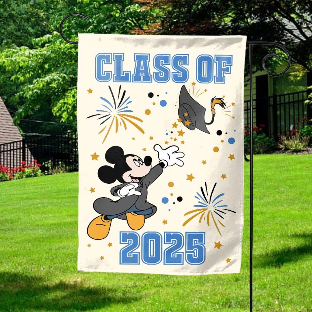 Disney Class of 2025 Flag, Mickey Graduate Flag, Mickey Senior of 2025 ...