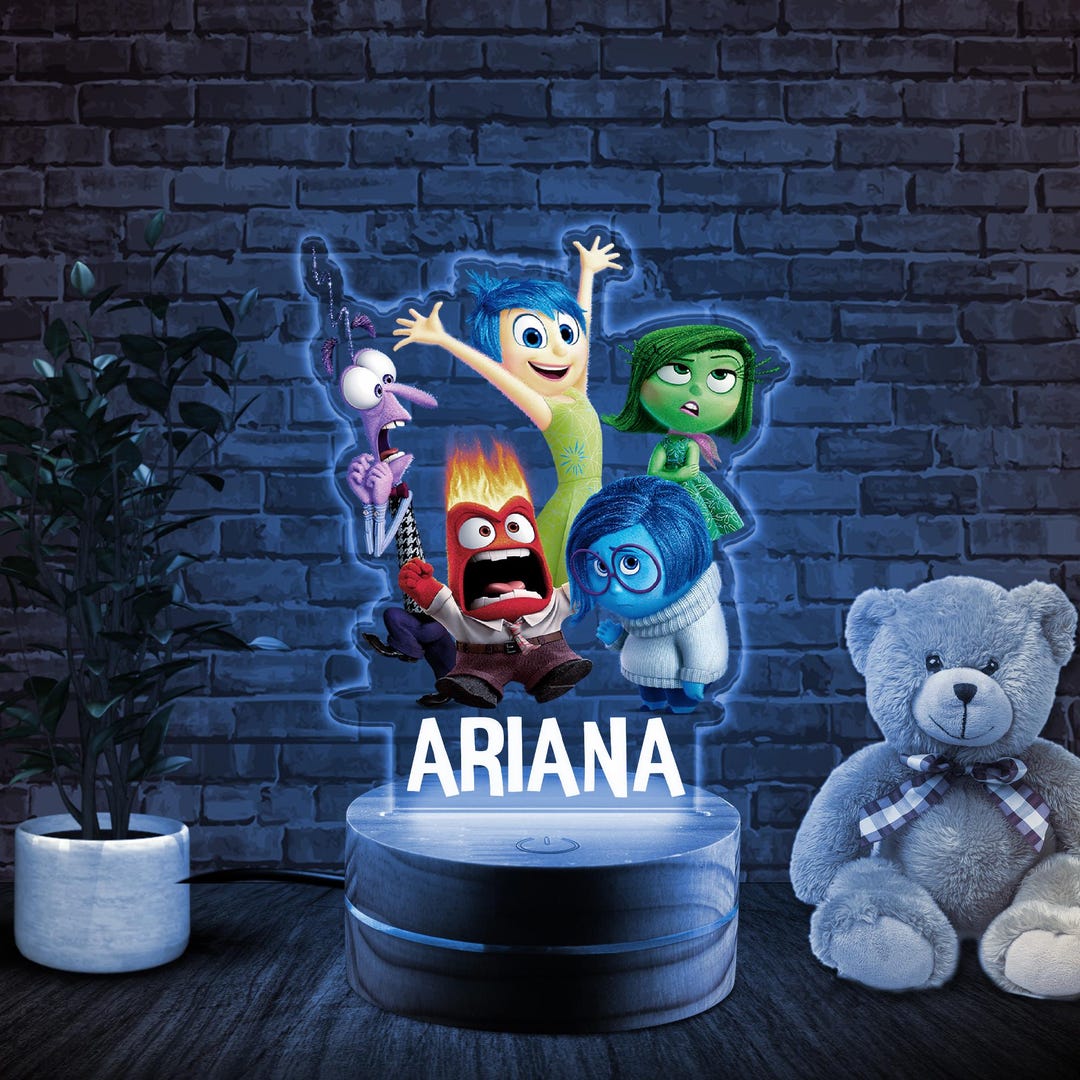 Custom Anxiety Disney Inside Out Night Light, Inside Out 2 Movie Room ...