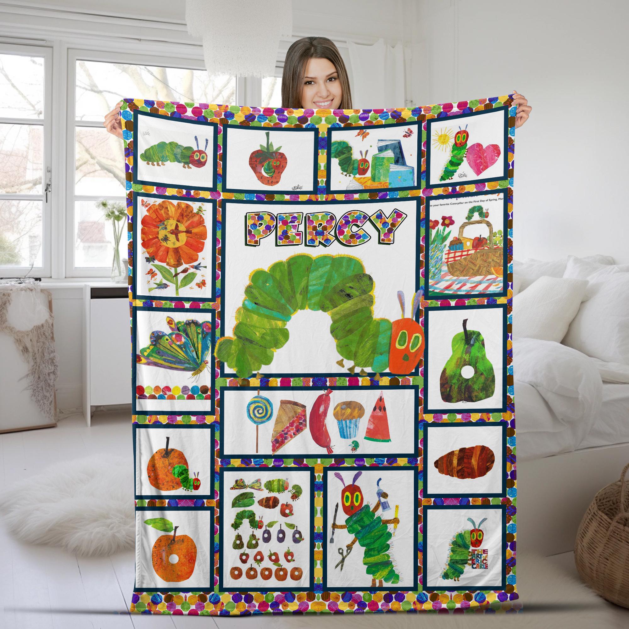 Personalized the Very Hungry Caterpillar Blanket, Kids Book Blanket ...