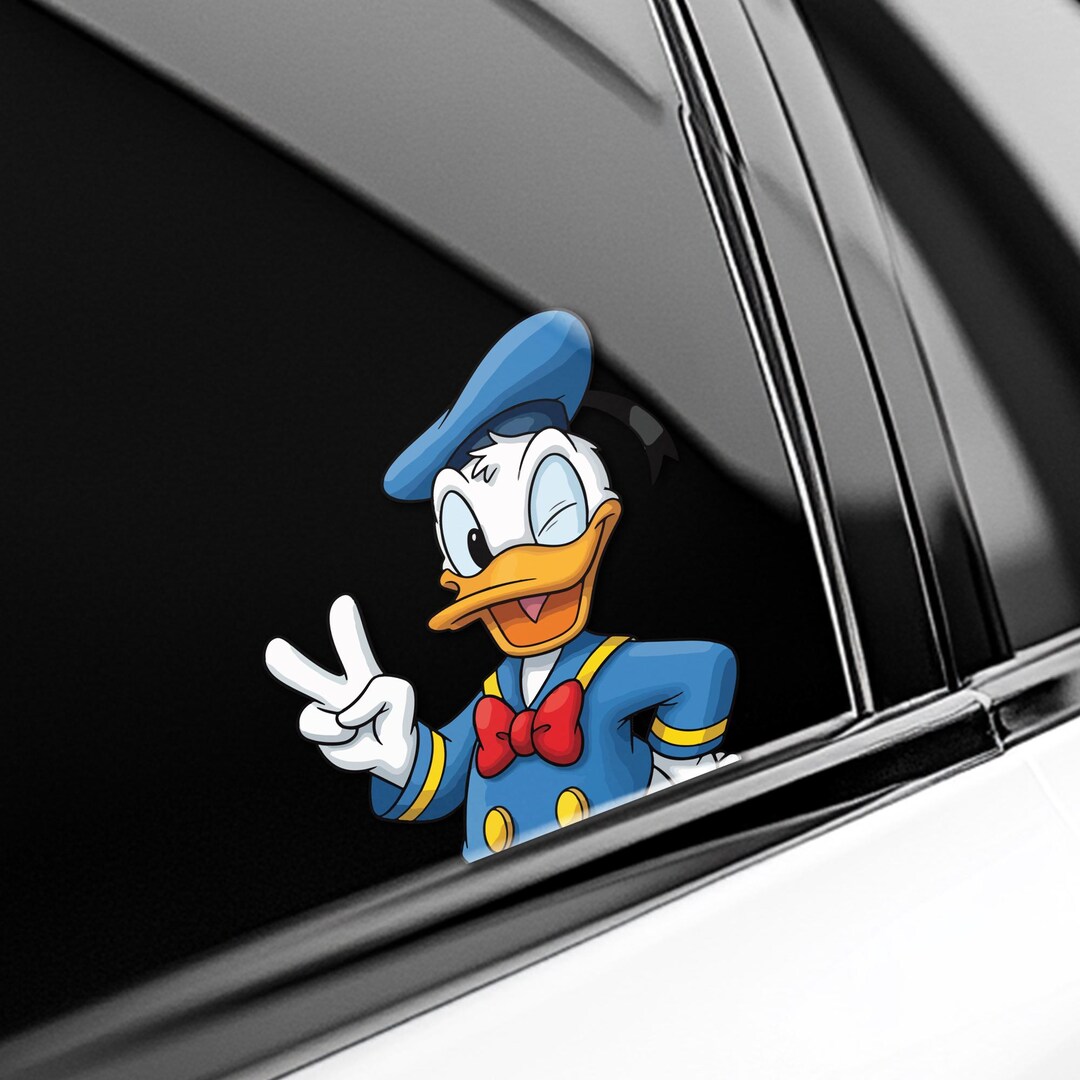 Disney Donald Duck Peekaboo Peeker Peeking Car Window Decals, Bumper ...