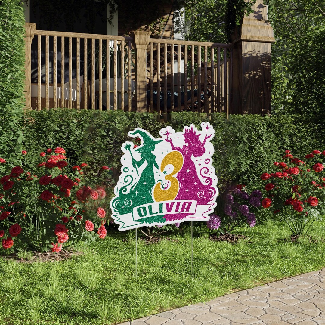 Custom Wicked Movie Birthday Cutouts, Yard Signs for Birthday Parties ...