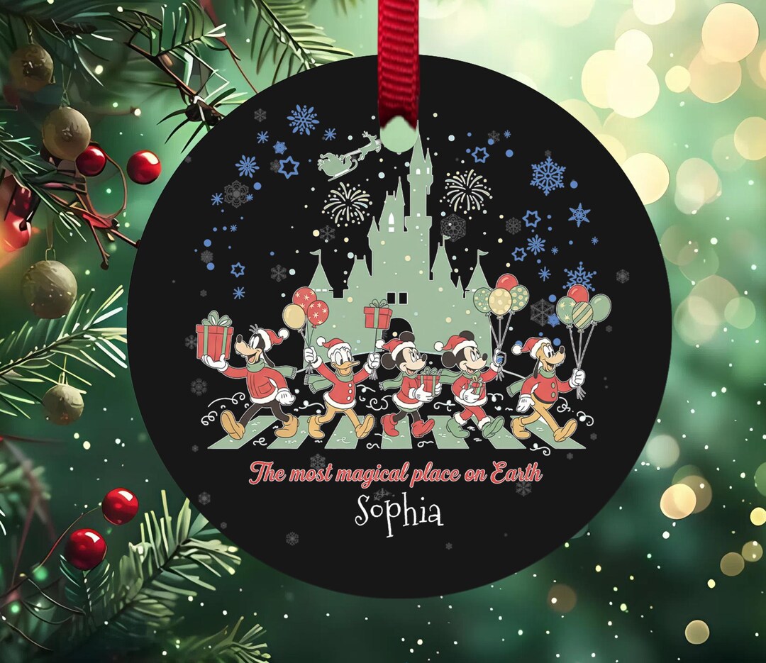 Disney Mickey & Friends Christmas Ornament, Retro Disney Holiday Tree ...
