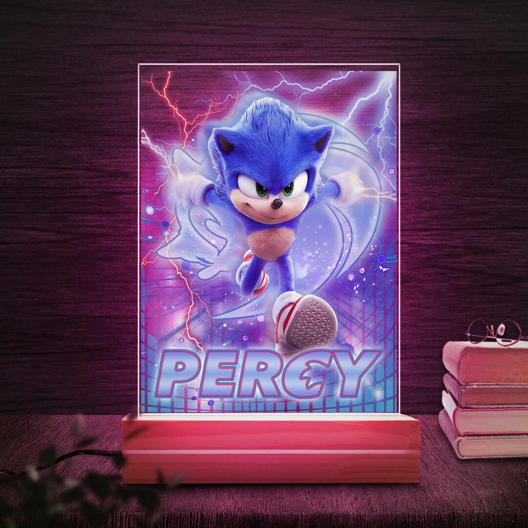 Custom Sonic the Hedgehog Night Light, Personalized Sonic Gift, Color ...