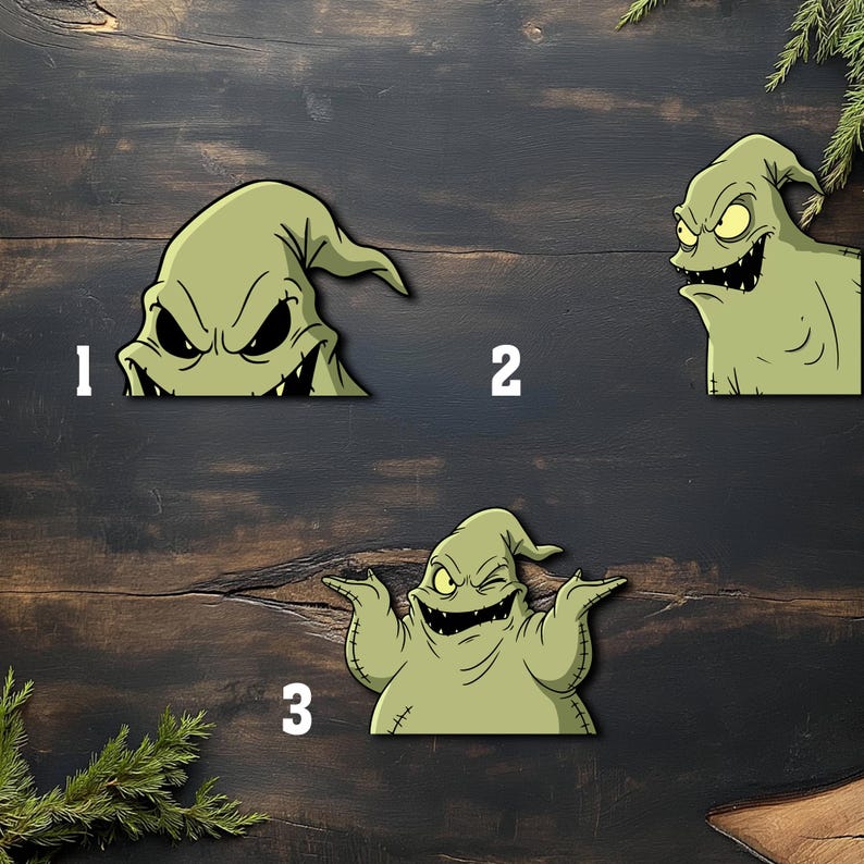 Oogie Boogie Peeker Peeking Car Window Decals - Bumper Waterproof ...