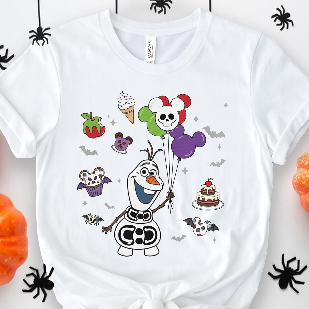 Disney Frozen Olaf Skeleton Halloween Mickey Balloons Shirts ...