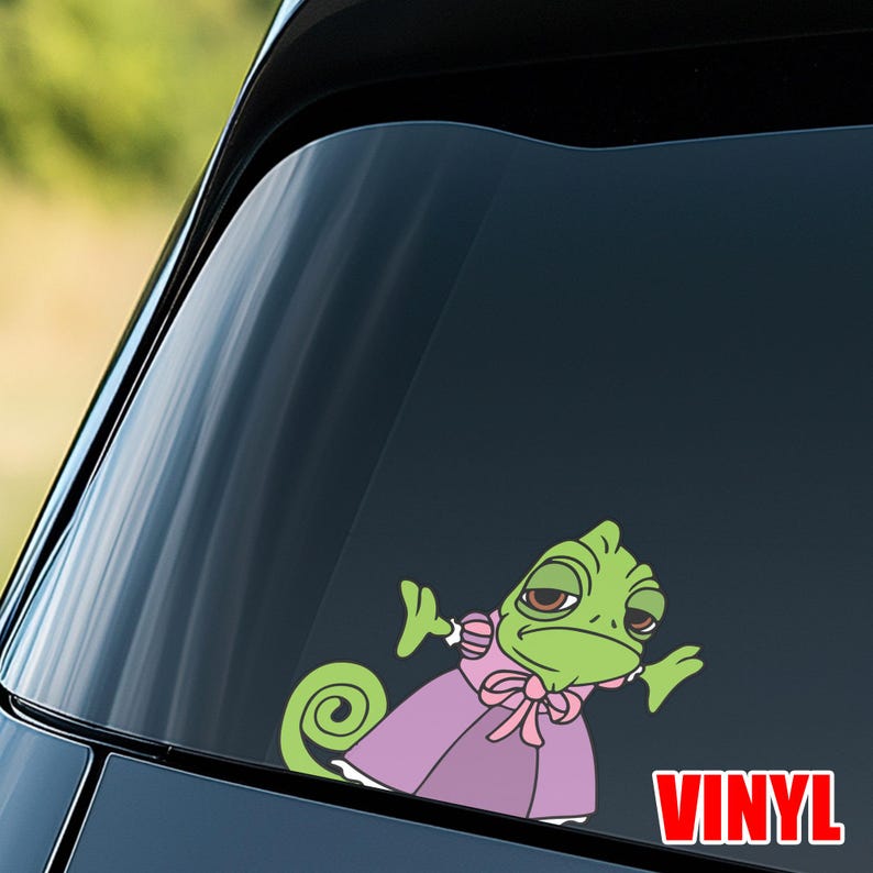 Pascal Rapunzel Peeker Sticker – Rapunzel Peeking Pascal Car & Laptop ...