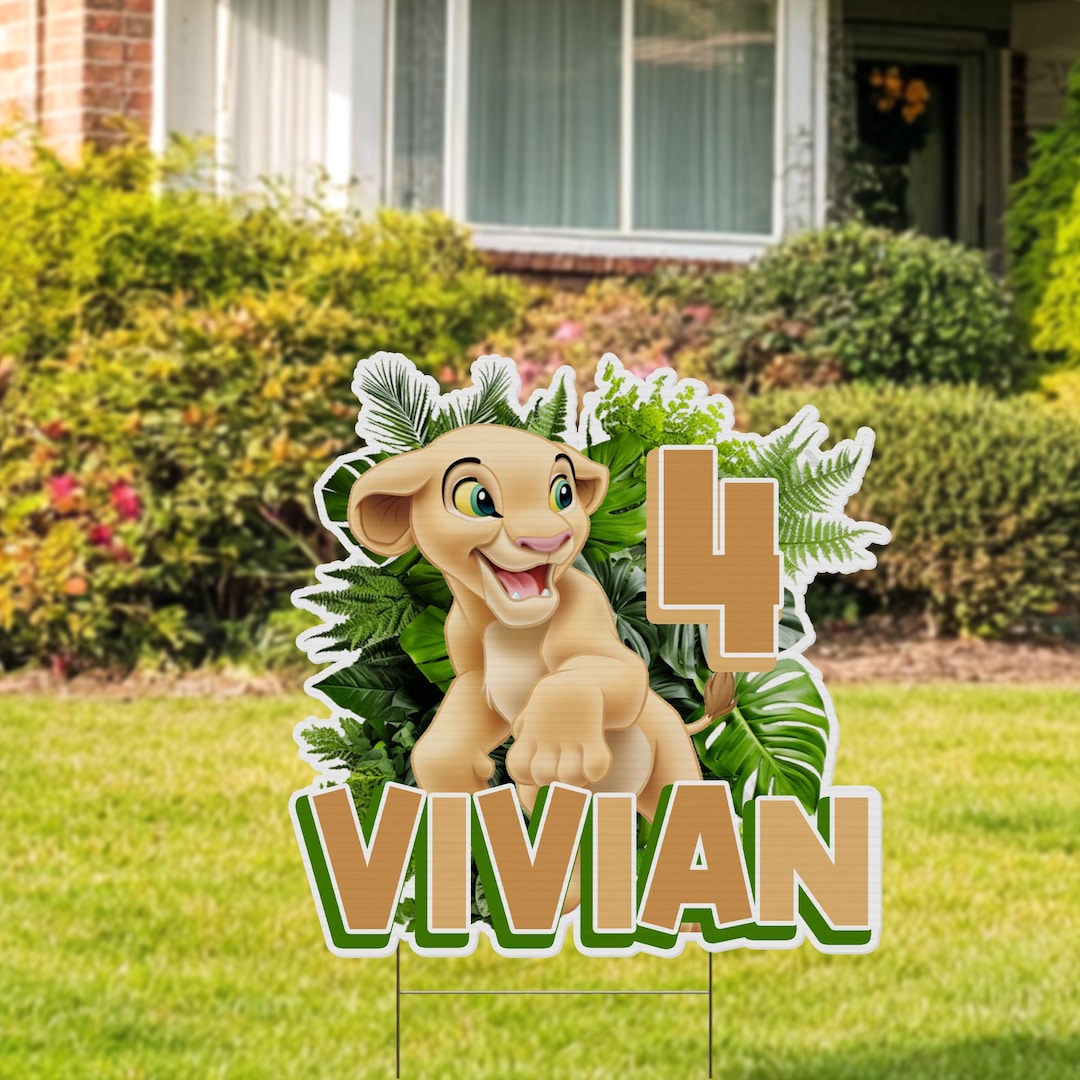 The Lion King Birthday Party Decor,mufasa Liong King Cutouts, Outdoor ...