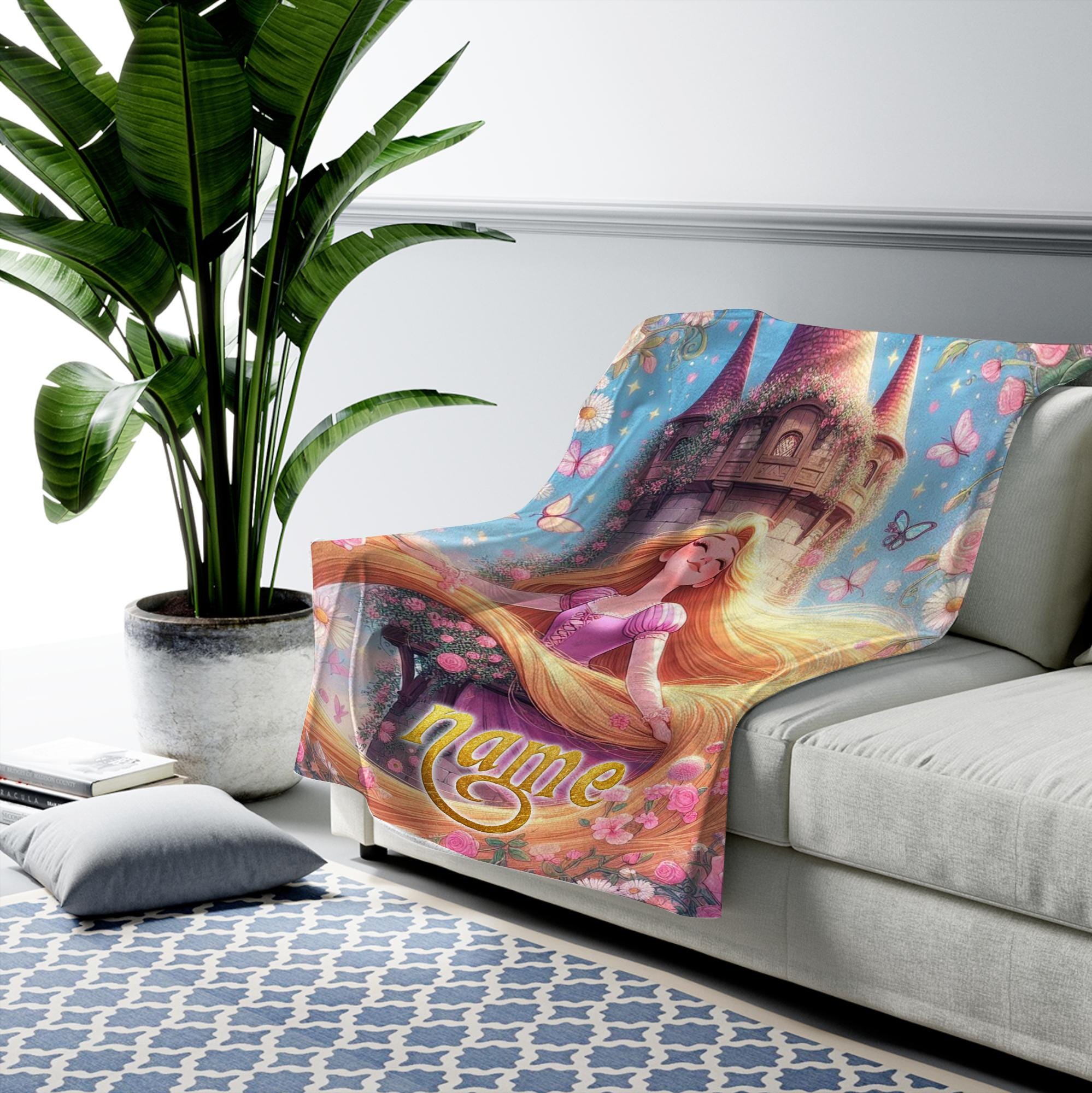 Custom Disney Rapunzel Tangled Blanket, Bedding Decor, Disney Princess ...