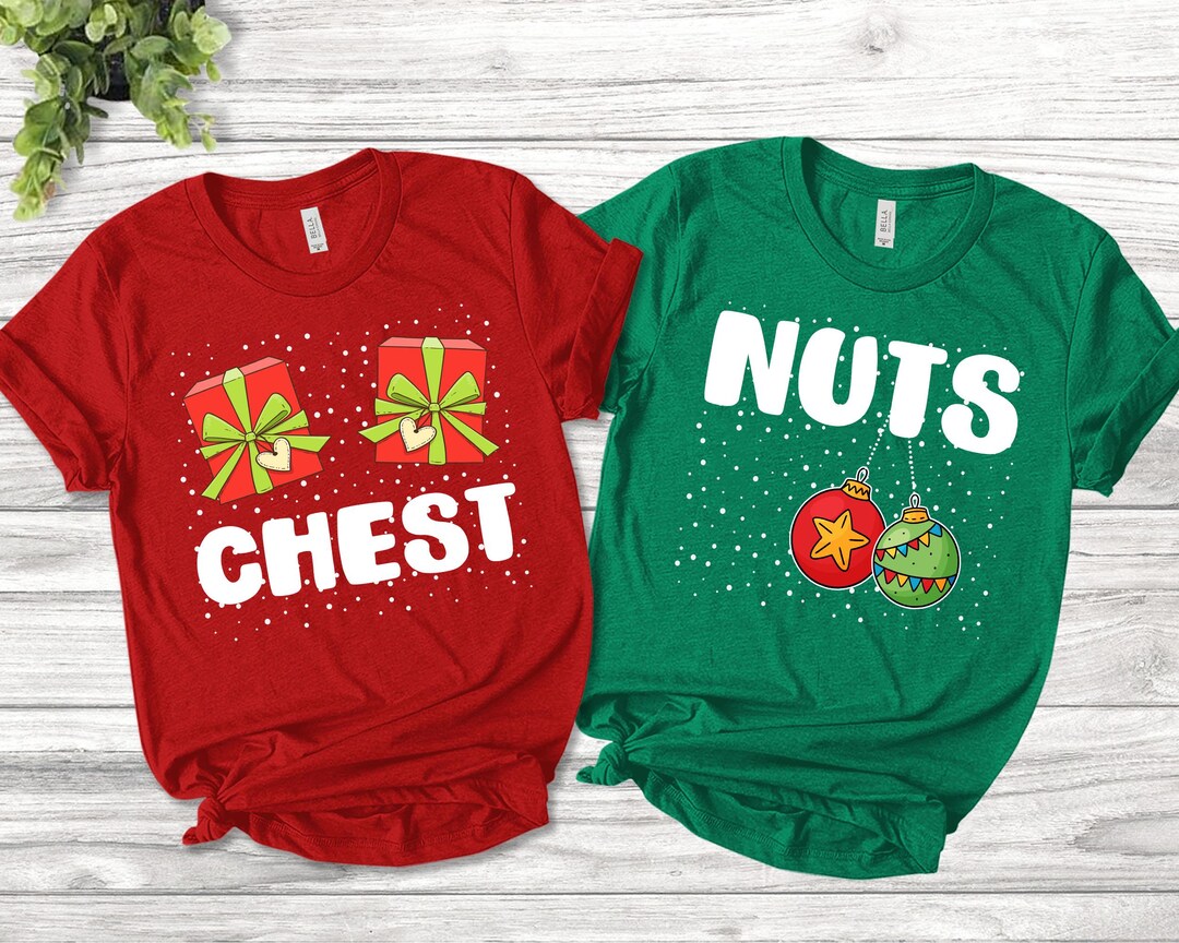 Chest Nuts Couples Christmas Shirts, Matching Couple Shirts, Christmas ...