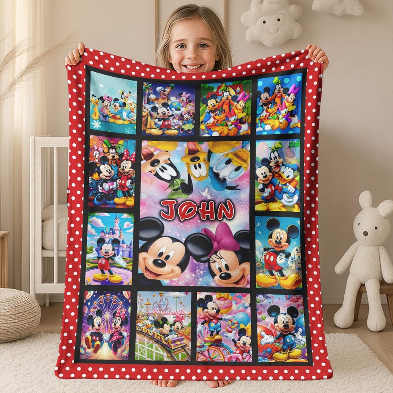 Personalized Mickey and Friends Blanket, Mickey Clubhouse Blanket ...