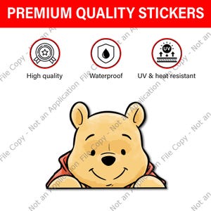 Winnie the Pooh Peekaboo Peeker Peeking Car Window Decals - Bumper ...