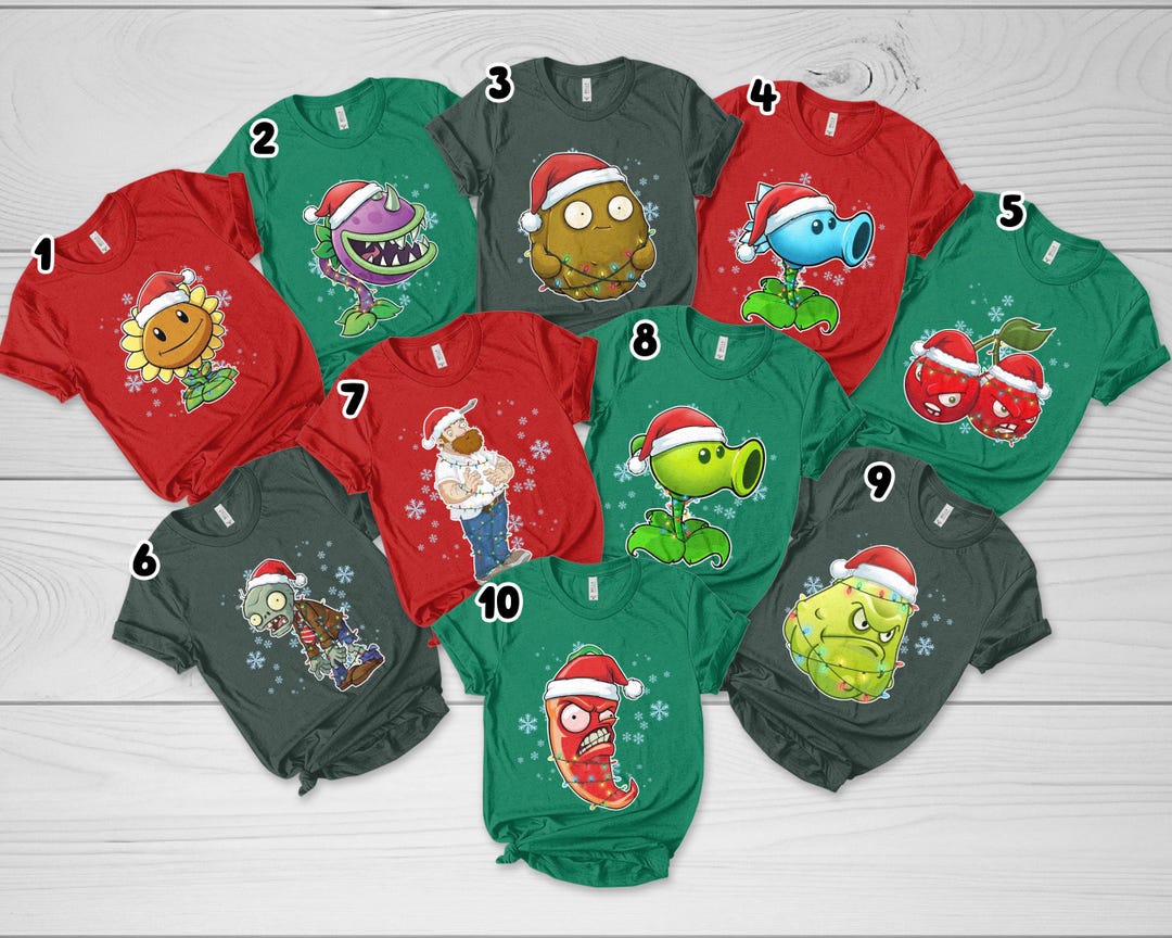 Plants Vs Zombies Group Costume Shirt, Funny Halloween or Christmas ...