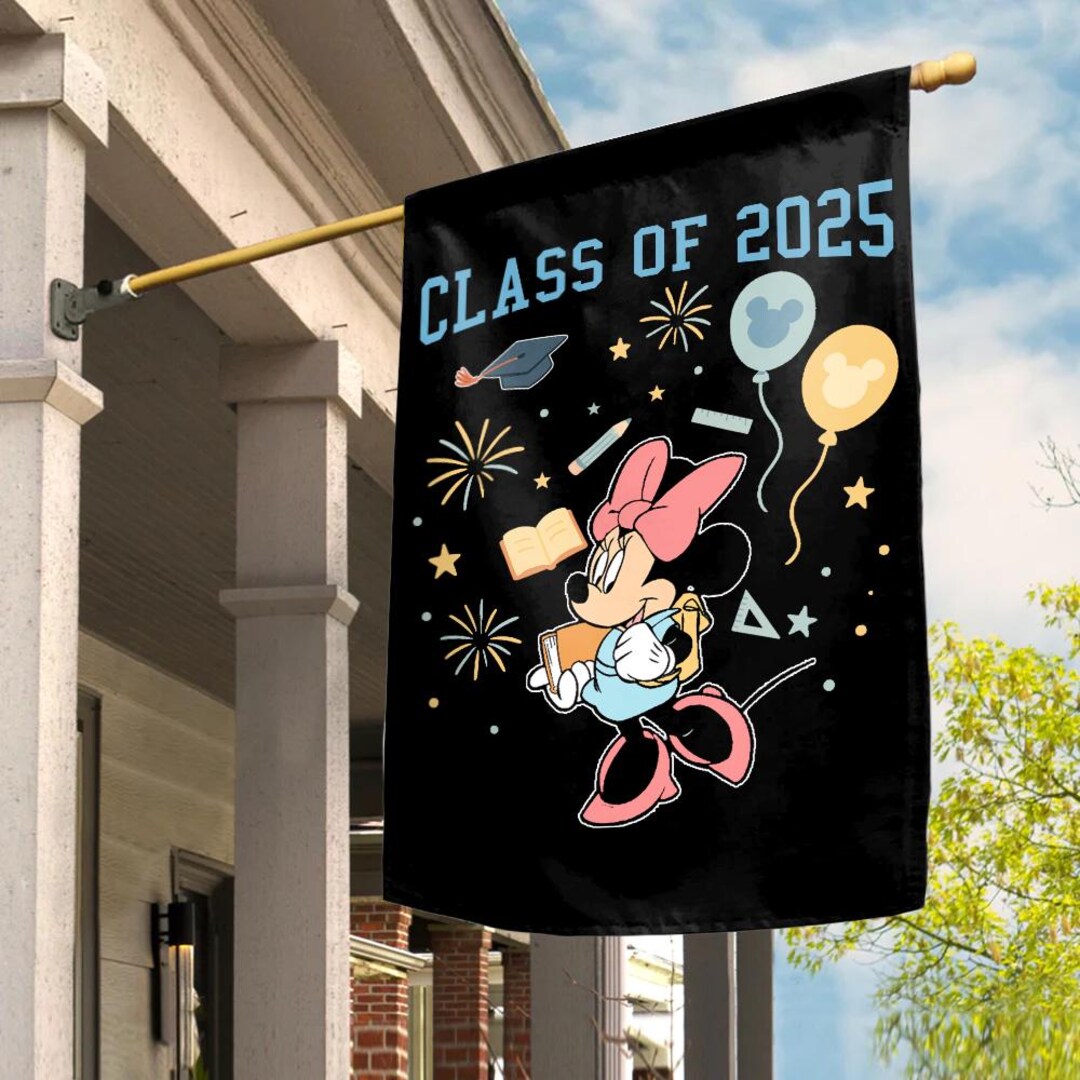 Disney Class of 2025 Flag, Mickey Minnie Graduate Flag, Mickey Senior ...
