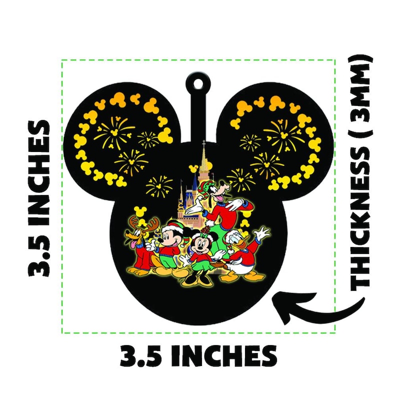 Personalized Disney Characters Acrylic Ornament, Custom Mickey ...