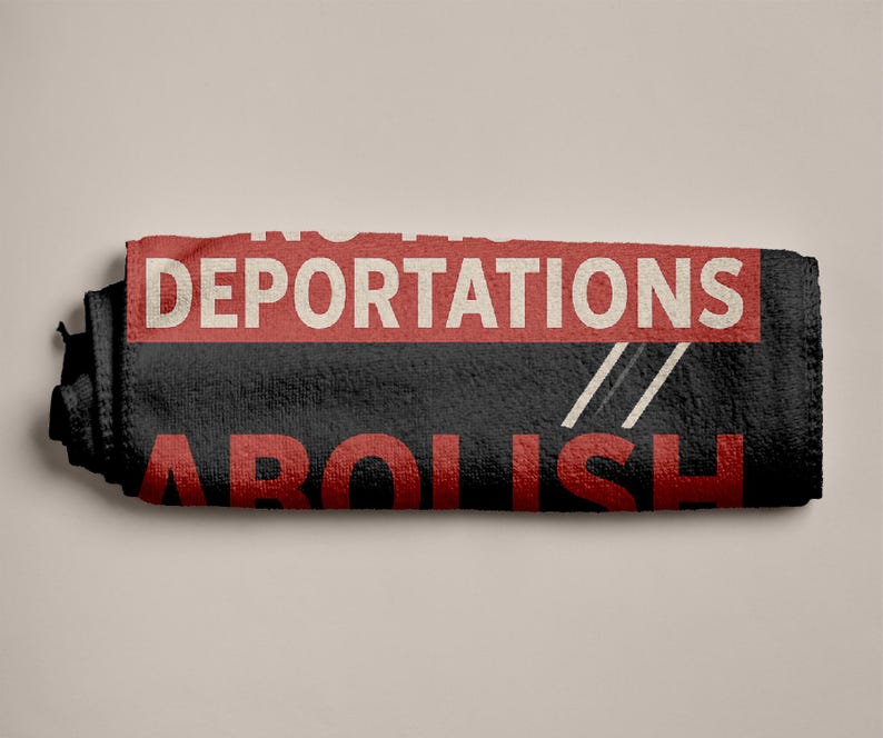 Abolish ICE Immigration Rights Hand Towel, Human Rights Activist ...