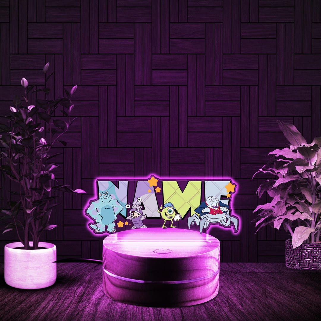 Personalize Monsters Inc Night Light, Disney Cartoon Night Light ...