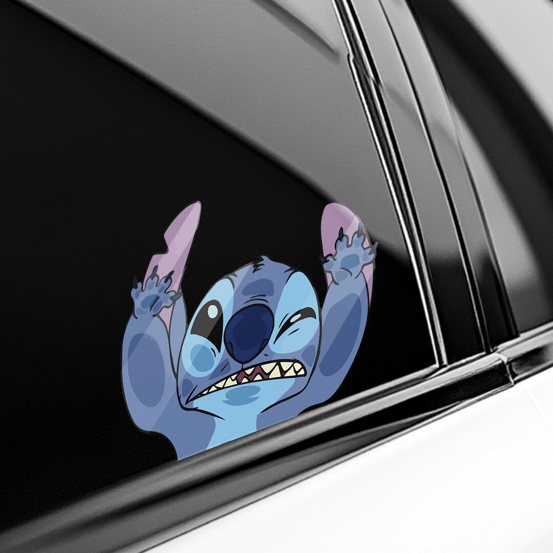 Funny Curious Stitch Peeker Peeking Sticker, Car Waterproof for Water ...