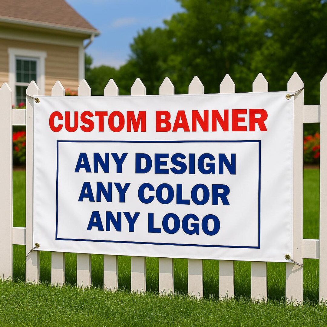 Custom Banner, Your Custom Text/design, Any Color Image Text Logo ...