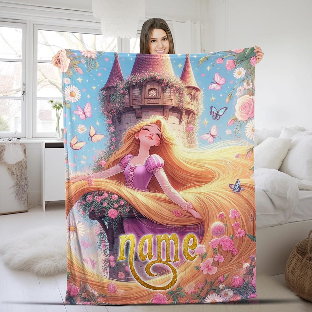 Custom Disney Rapunzel Tangled Blanket, Bedding Decor, Disney Princess ...