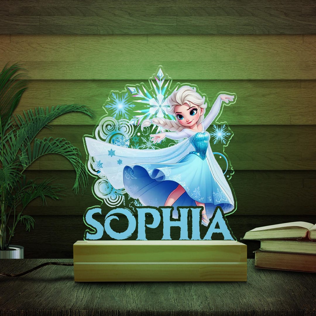 Personalized Disney Frozen Princess Elsa Anna Night Light, Frozen ...