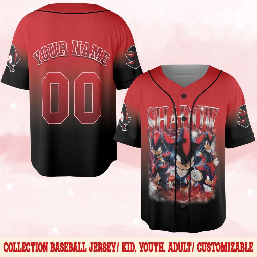 Personalize Sonic Shadow the Hedgehog Badass Jersey, Custom Sonic Game ...