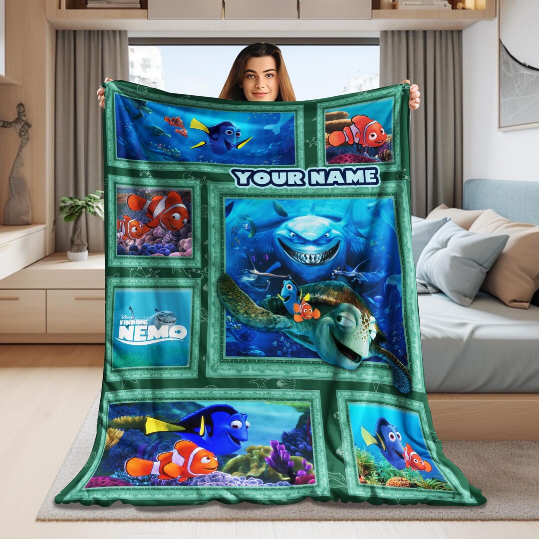 Personalized Family Finding Nemo Blanket Finding Nemo Fleece Blanket ...
