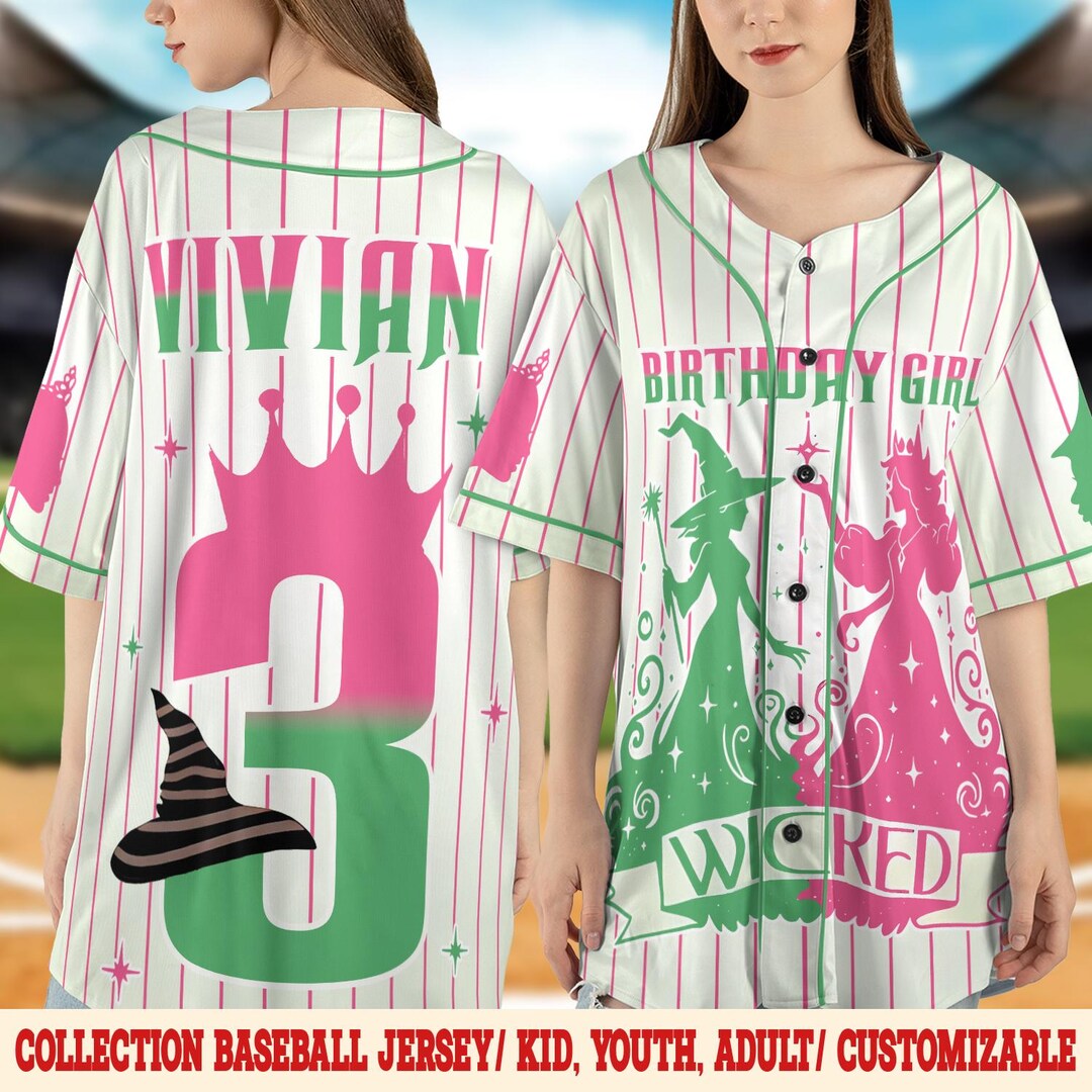 Custom Wicked Witch Baseball Jersey/changed for Good Shirt/ Elphaba and ...
