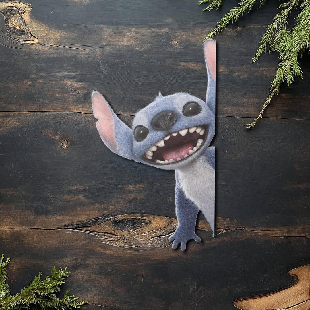 Disney Lilo Stitch Peeker Peeking Sticker, Car Waterproof for Water ...