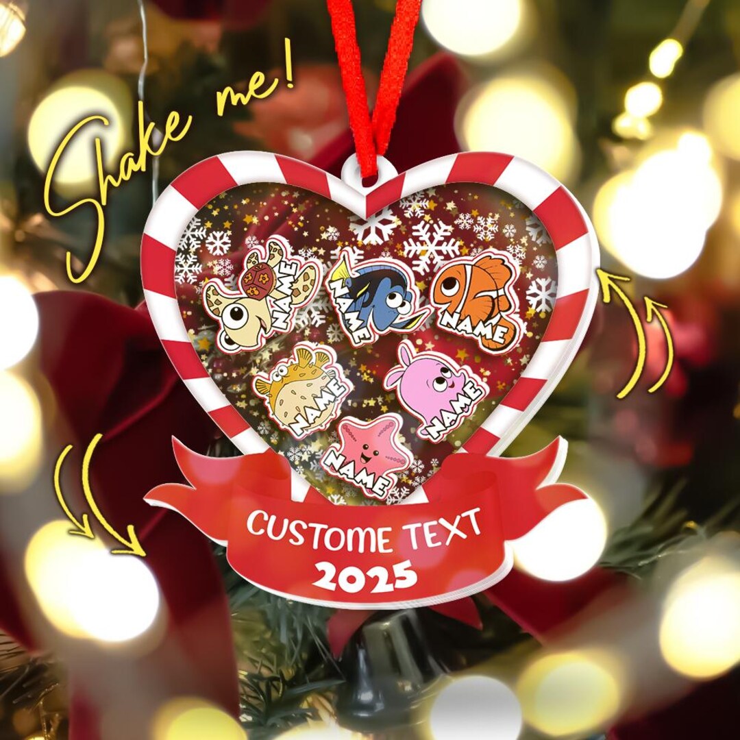 Personalized Disney Finding Nemo Family Shaker Ornament,disney Ocean ...