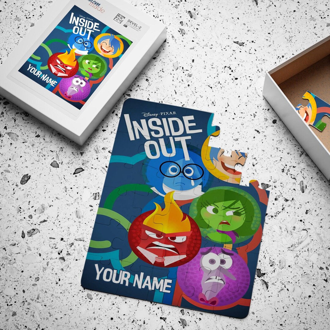 Personalized Disney Inside Out Jigsaw Puzzle Game With Name, Disney ...