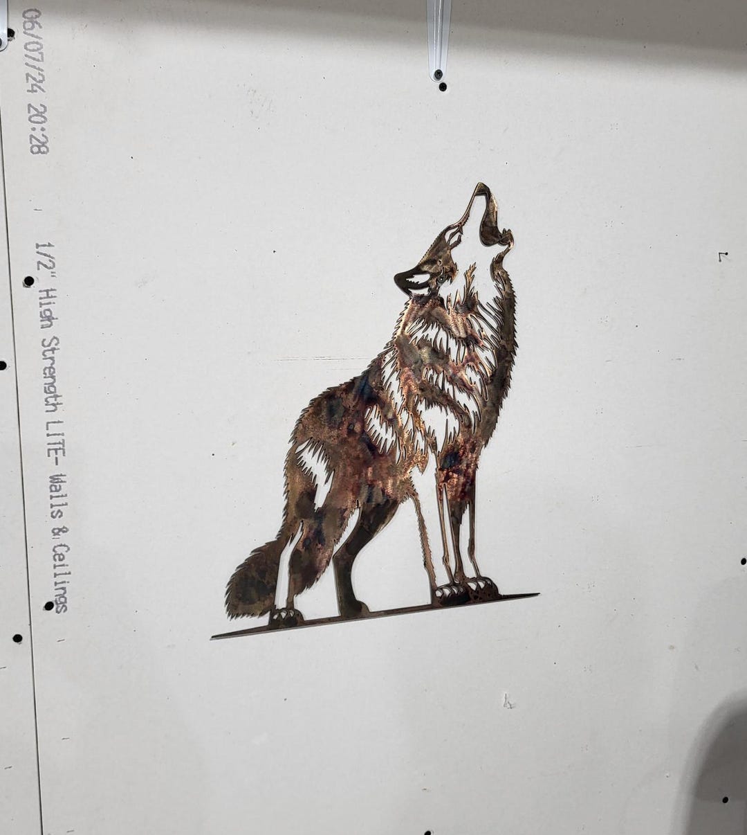 Howling Wolf Metal Art | Plasma Cut Wall Sign Decoration - Etsy