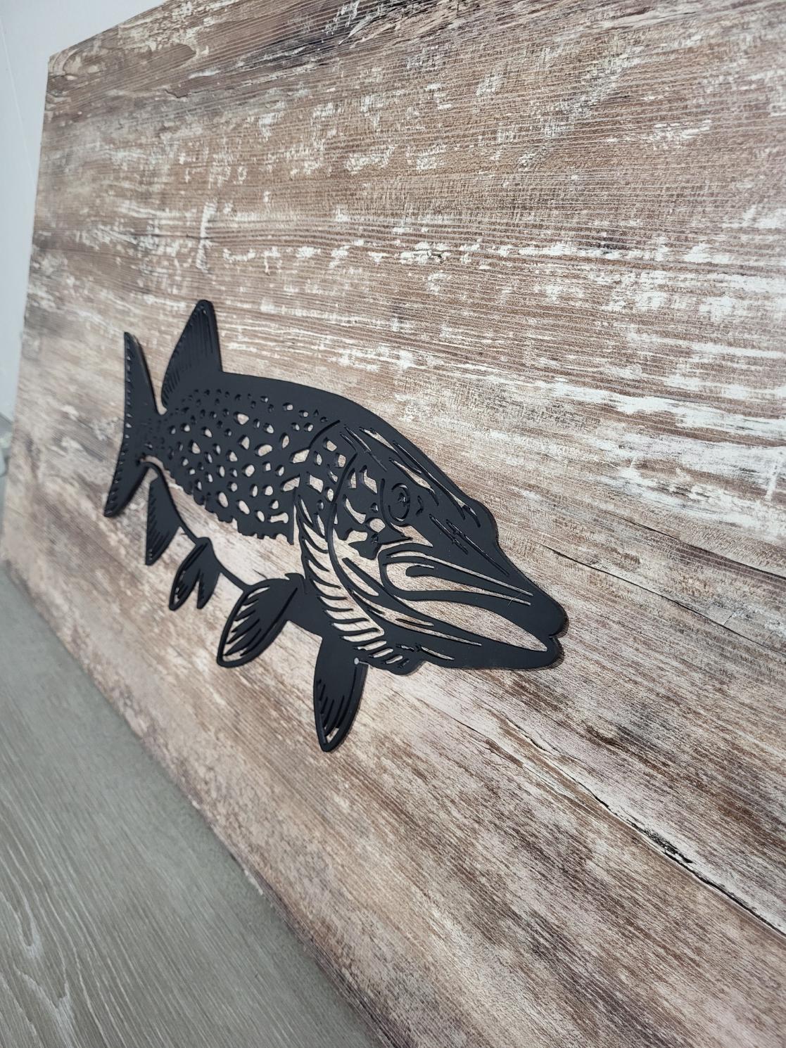 Northern Pike Wall Art | Plasma Cut Metal Sign - Etsy