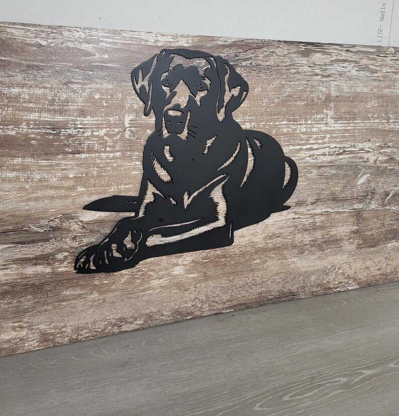 Black Lab Metal Wall Art Sign - Etsy