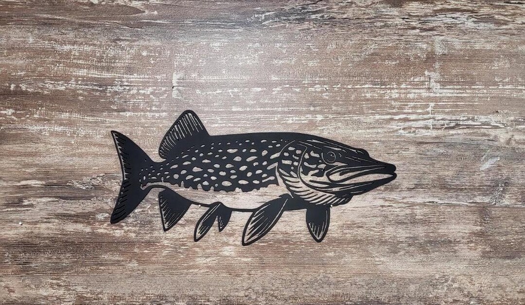Northern Pike Wall Art | Plasma Cut Metal Sign - Etsy