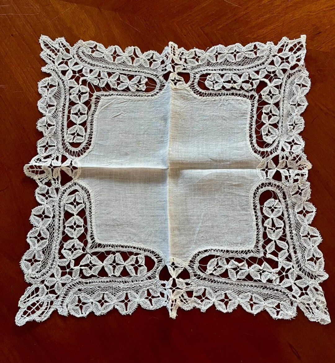 Perfect Antique Tape LACE Wedding Bridal Hanky Circa 1910 - Etsy