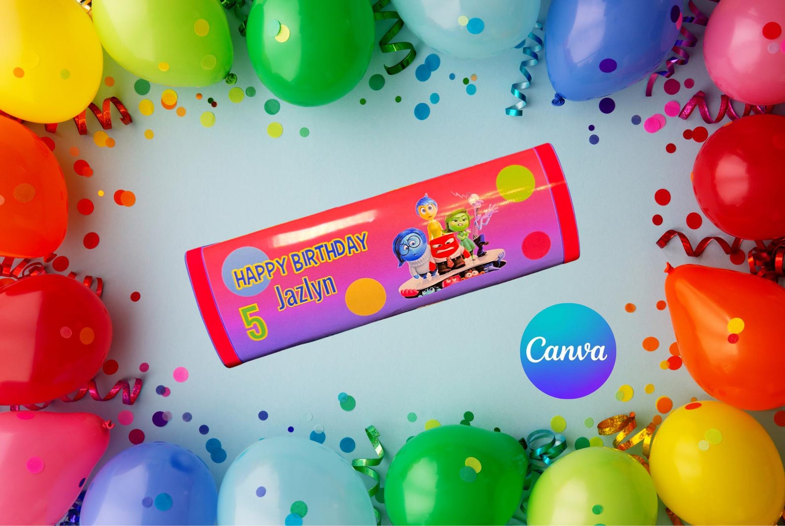 Editable Inside Out Candy Bar Wrapper - Digital Download - Etsy