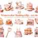 Watercolor Baking Clipart PNG Bundle Set, Baking Supplies, Home Bakery ...