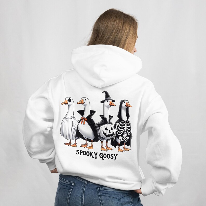 Spooky Goose Tshirt PNG, Funny Halloween Goose Png, Goose in Halloween ...