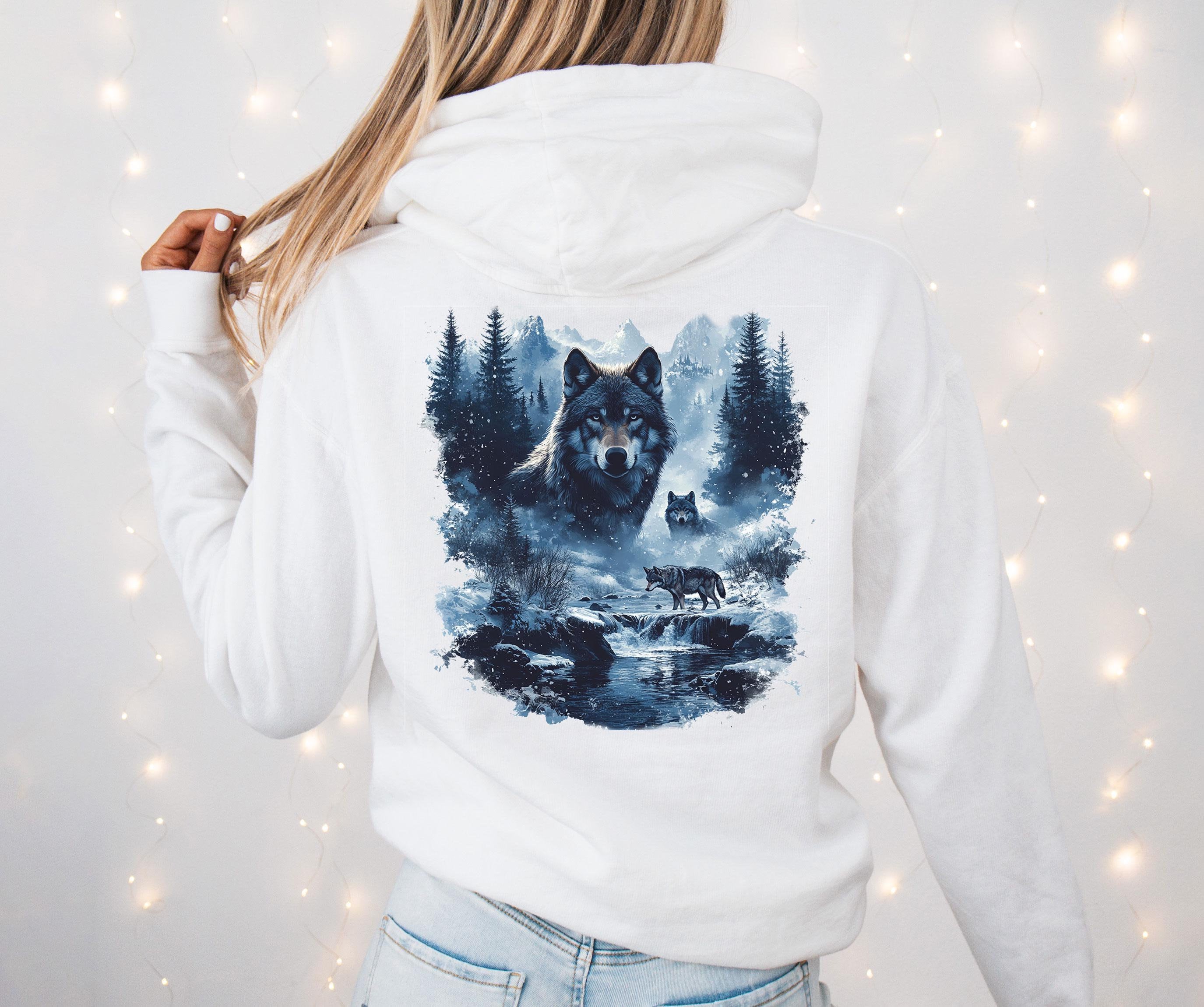 Retro Y2K Wolf Wilderness Scene PNG, Nineties Vintage Wolves Boho 90s ...