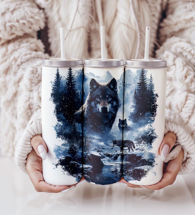 Retro Y2K Wolf Wilderness Scene PNG, Nineties Vintage Wolves Boho 90s ...