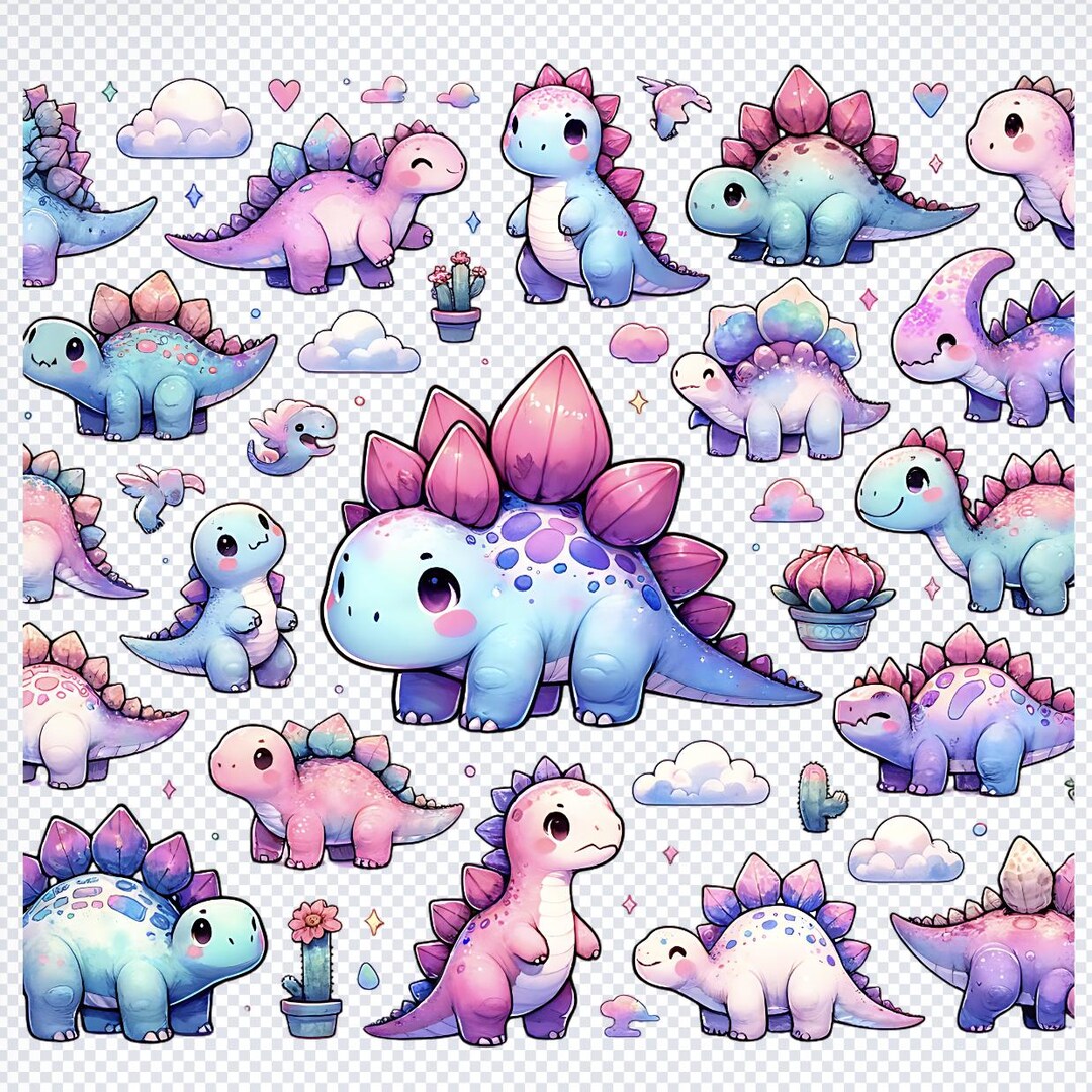 Stegosaurus Dinosaur Pattern PNG, Dino Sublimation Design, Watercolor ...