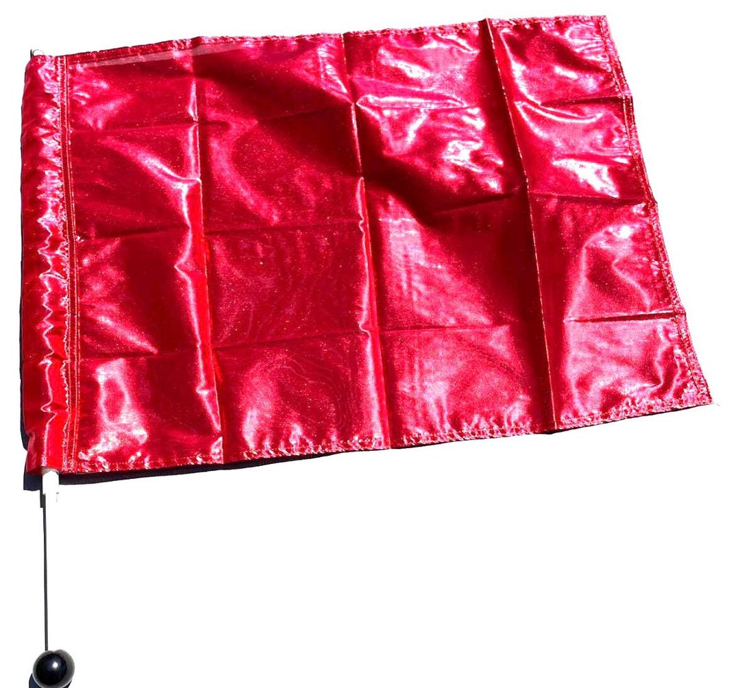 Flag Shaft With Metallic Flag - Light Weight Black Ball 25 Inch or 28 ...